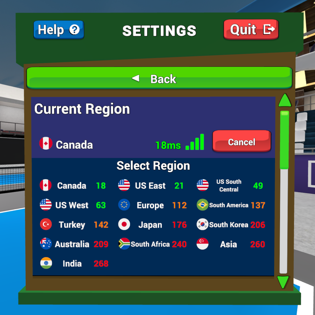 Multiplayer Settings – Pickleball One